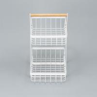 China Sustainable Fruit Bowl Bread Basket Kitchen Metal Wire Storage Rack 2 Tier for sale