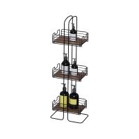 China Standing Bathroom Organizer Multi-function Iron Wire Rack Stainless Steel Shower Caddy for sale