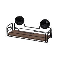 China Bathroom Storage Solution Iron Wire Rack with Suction Cup and Wall Mounting Desig for sale