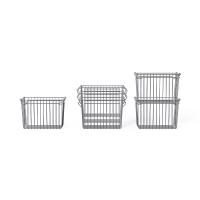 China Stackable Kitchen Organizer Stainless Steel Wire Basket 260x180x80mm for sale