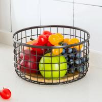 China Modern Design Kitchen Organizer Iron Wire Basket For Storing Sundries Countertop for sale