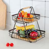 China Non Folding kitchen Steel wire basket for Organizing Vegetables And Fruits for sale