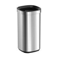 China 8L 12L 20L 30L Rectangle Open Top Garbage Can Contemporary Design Stainless Steel for sale