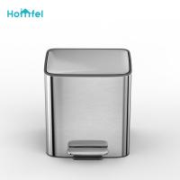 China Stainless Steel Rectangular Pedal Trash Bin For Home Kitchen 11.5L 18L 28L for sale