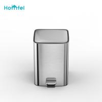 China Stainless Steel Rectangular Pedal Trash Bin For Home Kitchen 11.5L 18L 28L for sale