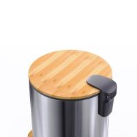 China Round Stainless Steel Pedal Trash Bin With Soft Close Inner Bucket 3L 5L 12L 20L 30L for sale
