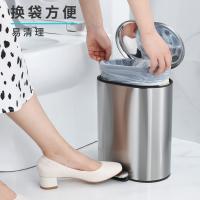 China Home 6L Bamboo Lid Foot Pedal Trash Can Oval Shape Rolling Cover Type for sale
