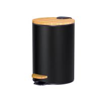 China Round Shape Household Pedal Trash Bin Stainless Steel with Thin Lid OEM ODM Offered for sale