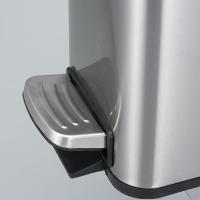 China Stainless Steel Foot Pedal Trash Bin 5L Rectangular with Soft Close Lid for sale