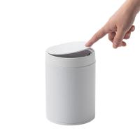 China 3L Stainless Steel Desktop Mini Trash Bin With Press Open Support Room Space Selection for sale