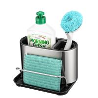 China Sustainable Steel Kitchen Sink Caddy Organizer With Knife Block And Holder for sale