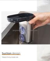 China Multifunction Sink Caddy Organizer , Self Draining Kitchen Sink Tidy With Suction for sale