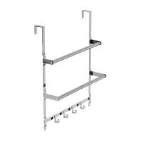 China Stainless Steel Over Door Towel Rack With Versatile Functionality 38.5*14.9*48.2cm for sale