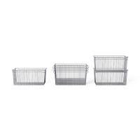 China Stackable Stainless Steel Wire Basket Household Organizer 510x370x240mm for sale