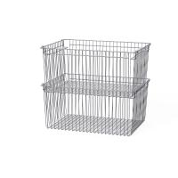 China Stackable Stainless Steel Wire Basket Household Organizer 510x370x240mm for sale