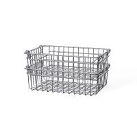 China Iron 	Bedroom Organizer Wire Basket Storage Rack For Kitchen Bathroom for sale