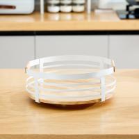 China Single Tier Modern Kitchen Organiser Wire Storage Basket with 360 Rotatable Iron for sale