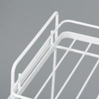 China 2 Layer Household Organizer Wire Basket With Non Folding Rack Spice Storage for sale