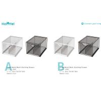 China Black Stacking Wire Mesh Home Storage Baskets For Neatening And Organization for sale