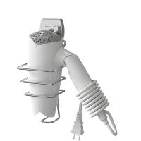 China Stainless Steel Wall Mounted Bathroom Organizer with Suction Cup and Iron Wire Rack for sale
