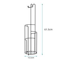 China OEM ODM Acceptable Free Standing Paper Dispenser with Toilet Tissue Roll Storage Shelf for sale