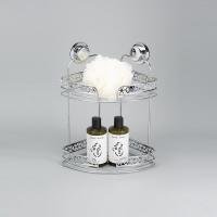 China Organize Your Bathroom with Dual Tier Iron Wire Corner Shower Shelf EUROPEAN Design for sale