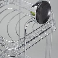 China Organize Your Bathroom with Dual Tier Iron Wire Corner Shower Shelf EUROPEAN Design for sale
