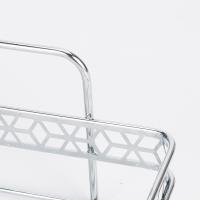 China Bathroom Iron Rack Wall Mounted Stickers Wire Basket Shower Caddy 26*10.5*10.4cm Metal for sale