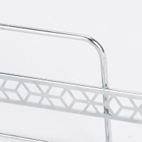 China 2 Tiers Bathroom Iron Rack Wall Mounted Stickers Wire Basket Shower Caddy for Bathroom for sale