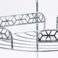 China Chrome Finished Corner Shower Caddy with 2 Tiers Bathroom Iron Rack Wall Mounted Type for sale