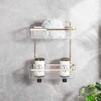 China 2 Tiers Iron Wire Bathroom Shower Caddy ，Suction Cup Shower Shelf Supplier for sale
