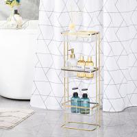China Storage 3 Tiers Standing Type Bathroom Rack Shower Caddy with Stainless Steel Organizer for sale