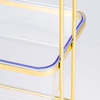 China Storage 3 Tiers Standing Type Bathroom Rack Shower Caddy with Stainless Steel Organizer for sale