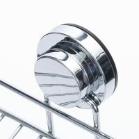 China Stainless Steel Bathroom Shower Caddy 2 Tiers Wall Mounted No Drilling Customizable for sale