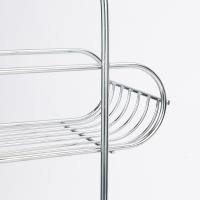 China 2 Tiers Bathroom Organizer Small Hanging Shower Caddy Stainless Steel for sale