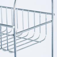 China Chrome Finishing 3 Tiers Bathroom Shower Caddy Standing Type Stainless Steel for sale