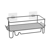 China Single Tier Metal Bathroom Shower Caddy Towel Storage Shelf Bolt Inserting Type for sale