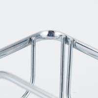 China Stainless Steel 2 Tier Bathroom Hanging Shower Shelf With Adhesive Magic Sticker for sale