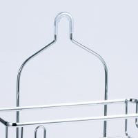 China Steel Hanging Bathroom Shower Caddy ，Dual Tier Shower Rack Organizer for sale
