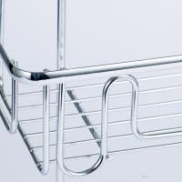 China Steel Hanging Bathroom Shower Caddy ，Dual Tier Shower Rack Organizer for sale