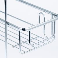 China Steel Hanging Bathroom Shower Caddy ，Dual Tier Shower Rack Organizer for sale