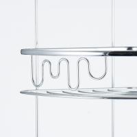 China Triple Tier Stainless Steel Corner Shower Shelves bathroom storage rack Custom for sale