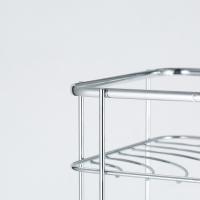 China Triple Tier Stainless Steel Corner Shower Shelves bathroom storage rack Custom for sale