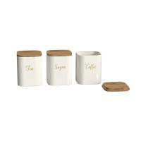 China Metal Bread Bin Set Crown Series Kitchen Storage Containers for Bread Tea and Coffee for sale