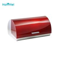 China Customized Powder Coating Kitchen Bread Box , Metal Bread Tin Storage for sale