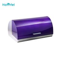 China Customized Powder Coating Kitchen Bread Box , Metal Bread Tin Storage for sale