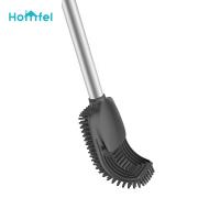 China Powder Coating TPR Toilet Cleaning Brush With Holder Freestanding Custom Logo for sale