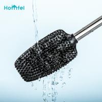 China Powder Coating TPR Toilet Cleaning Brush With Holder Freestanding Custom Logo for sale