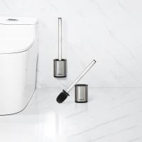 China TPR 2.0 Stainless Steel Toilet Cleaning Brush And Holder Set Modern Design for sale