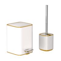 China Fashion Steel Toilet Cleaning Brush And Holder With Contemporary Design for sale